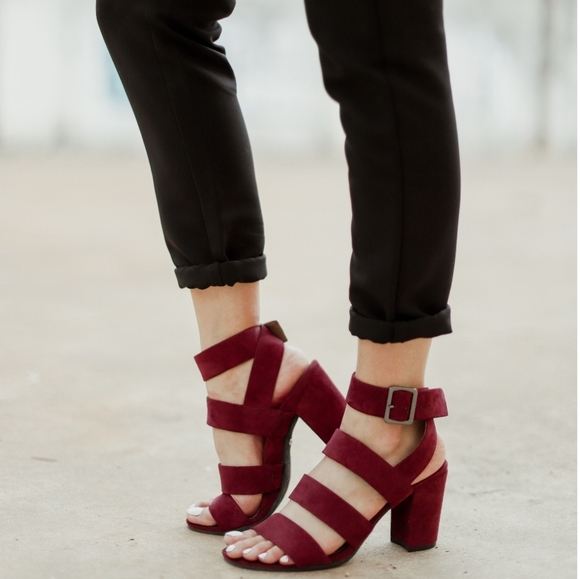 Vionic | Shoes | Vionic Black Suede Strapy Stacked Block Heel Blaire ...
